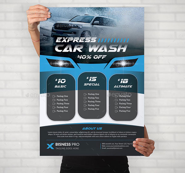26+ Car Wash Poster Designs - Free & Premium Downloads